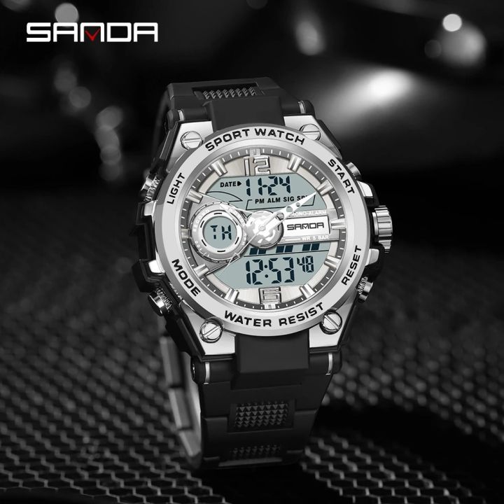 SANDA 6092 New Sport Military Men's Watches 50M Waterproof Quartz ...