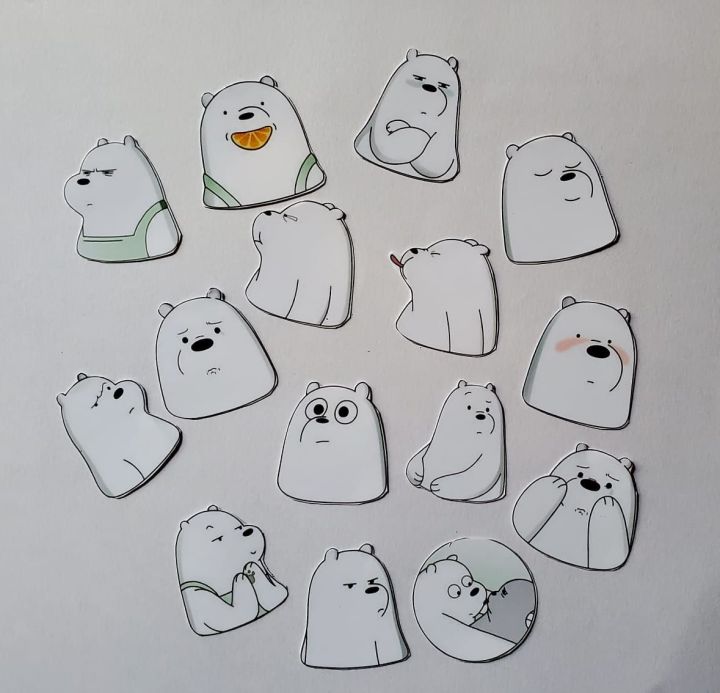 Ice Bear Sticker pack/cartoon stickers | Daraz.lk