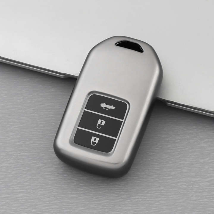 CR-V BR-V City Honda Jazz Civic Amaze Soft TPU Leather 3 Button Car Key ...
