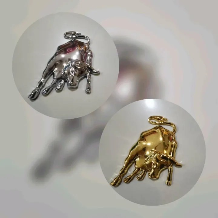 Metal bull logo car auto decorative emblem sticker decal | Shop.com.mm