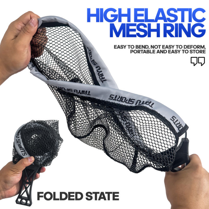 TAIYU folding small fishing net with bag, ABS grip integrated fishing ...