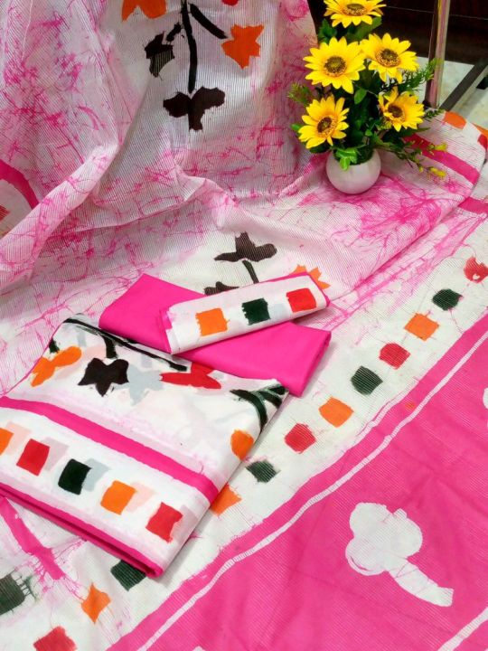 Beautiful New Design Batik Three Piece / Shalwar-kameez | Daraz.com.bd