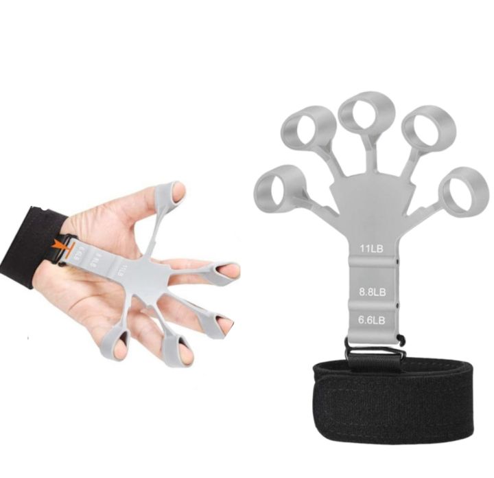 Hand Finger Gripper - Grey Finger Gripper - Exerciser 3 Resistant Level ...