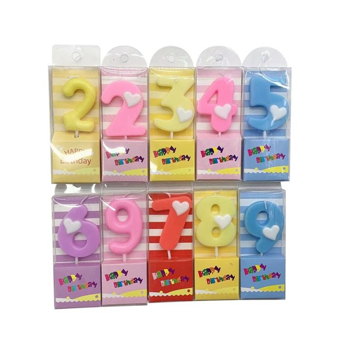 0–9 Digit Birthday Candles | Number Cake Topper Decoration for Birthday ...