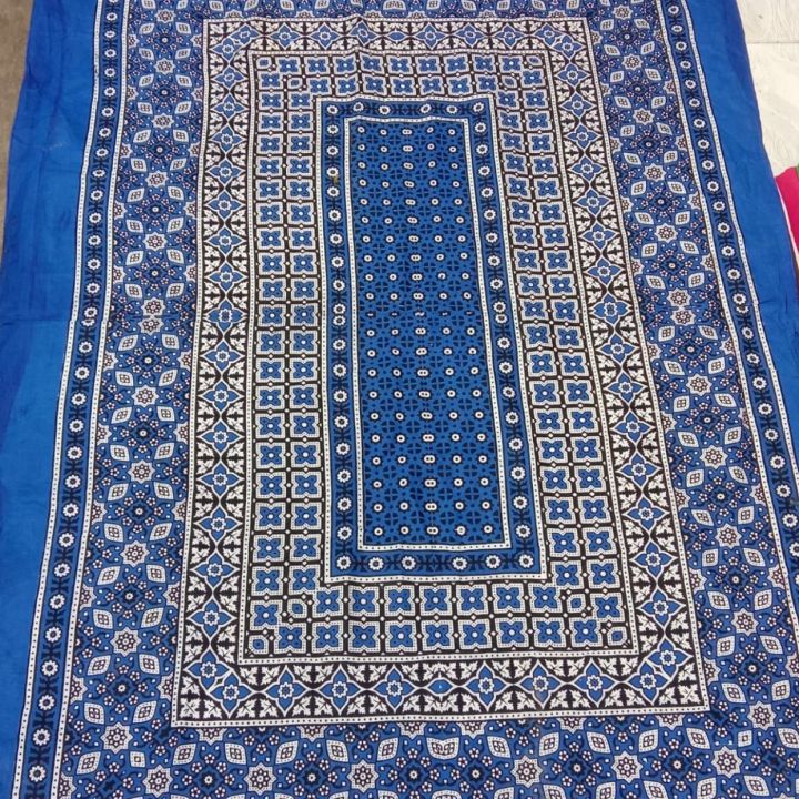 Blue pure soft cotton sindhi traditional ajrak | Daraz.pk