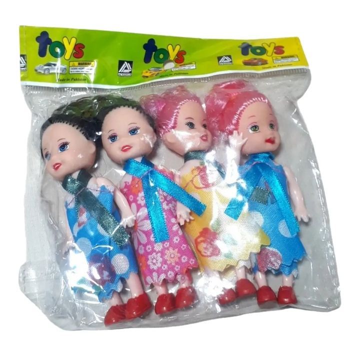 kalri shop pack of 04 small girl baby doll in good quaility and band ...