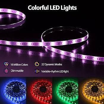16 fit RGB Light Strip: Remote Controlled USB-Powered Room Decoration ...