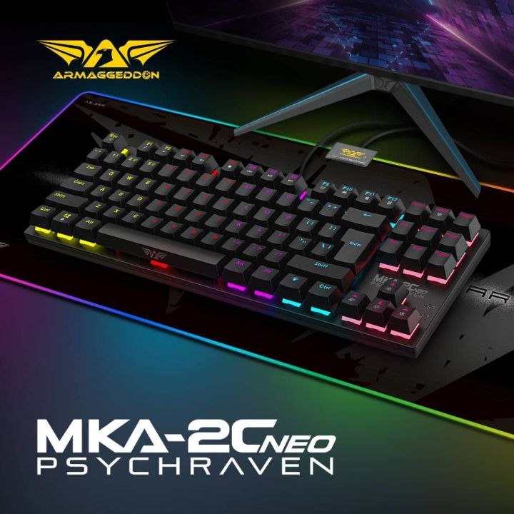GAMING KEYBOARD MKA-2C NEO PSYCHRAVEN / ARMAGGEDDON| 87 KEYS | SLEEK ...