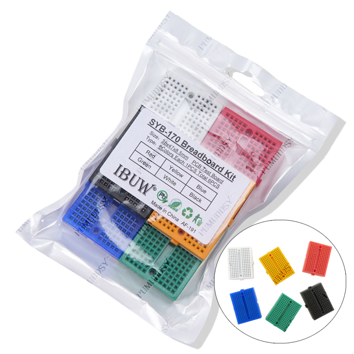 SYB-170 Universal Solderless Prototype Breadboard 170 Tie-points Mini ...