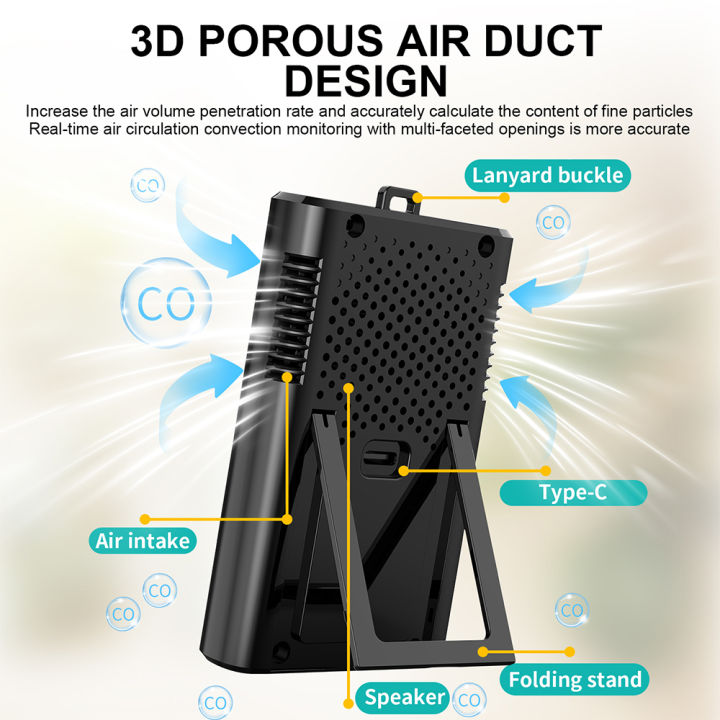 Air Quality Detector Portable Carbon Monoxide Alarm Anti Poisoning ...
