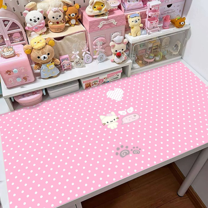 Cute Dot Mouse Pu Leather Mousepad Office Desk Mat Mouse Pad Computer ...