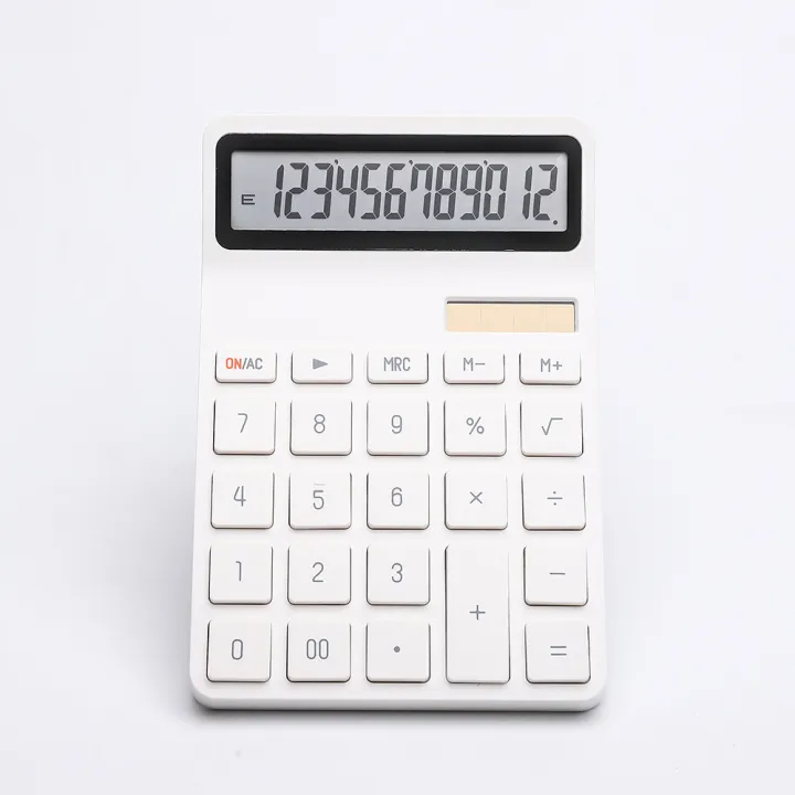 12-Digit Solar Calculator with Dual Power Supply Electronic Financial ...