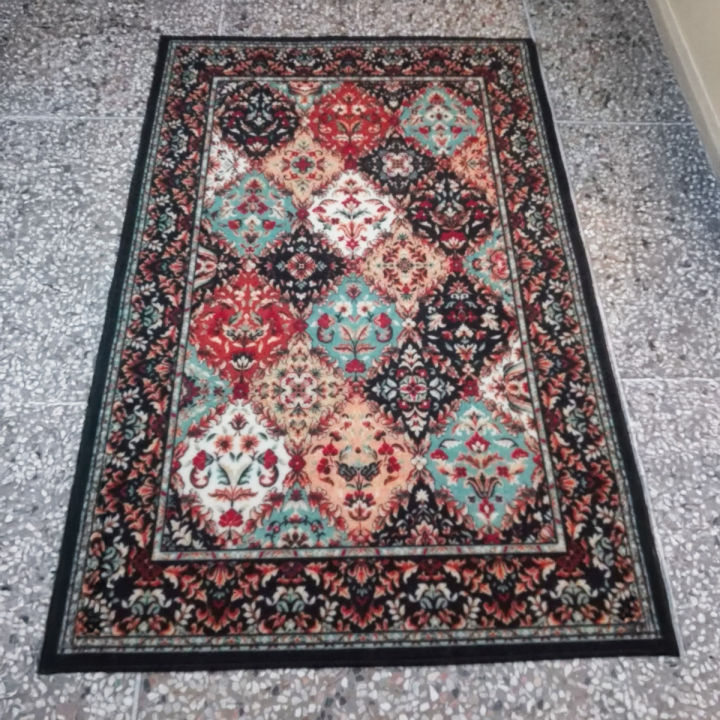 Polyester Microfiber Center Carpet Rectangle 4ft x 6ft Multi Color ...