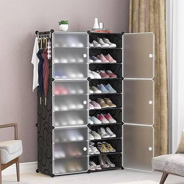 Multi-Tier Shoe Rack Cabinet – Space-Saving Shoe Storage Organizer with ...