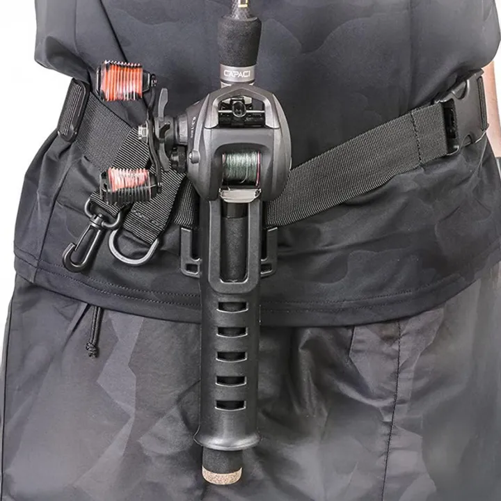 Portable Fishing Rod Holder Belt Snap-on Fishing Rod Holder Belt Pole ...