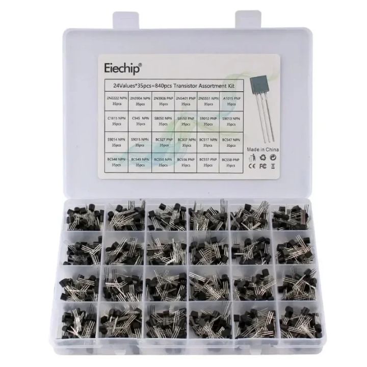 200/480/840/900PCS Transistors Set BC327 BC337 BC547 BC548 BC549 2N2222 ...