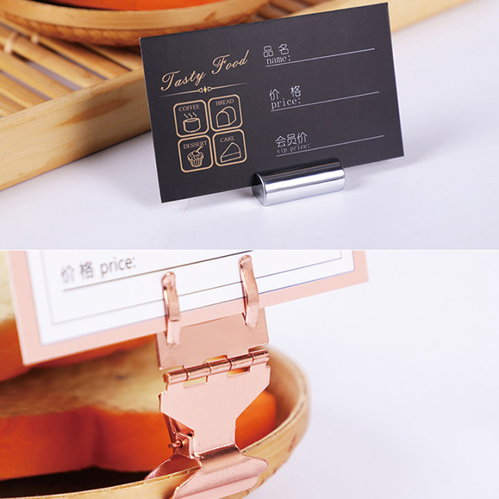 Cake Metal Clip Shelf Edge Sign Holder Food Label Display Stand Up ...