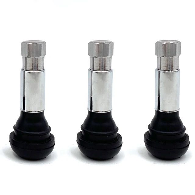 Tubeless Steel Tyre Nozzles pack of 10 | Tyre Nozzles with Steel cover ...
