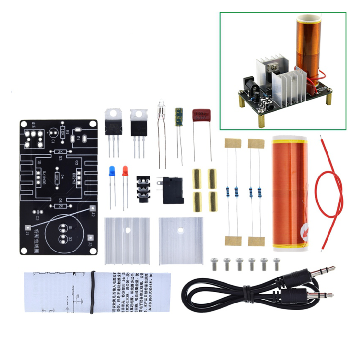 1 Set Mini Tesla Coil Kit 15W Mini Music Tesla Coil Plasma Speaker ...
