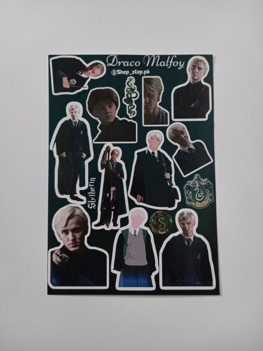 Draco Malfoy Mini UNCUT Sticker Sheet - A6 size - 15 x 10 cm | Daraz.pk