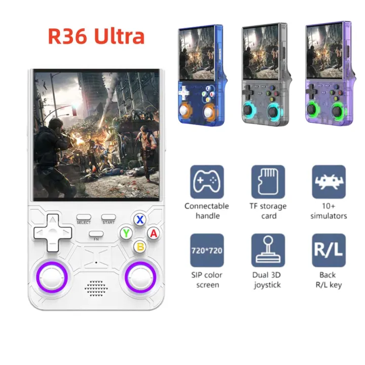 Retro R36 Ultra Handheld Video Game Console IPS Screen 128GB Games ...