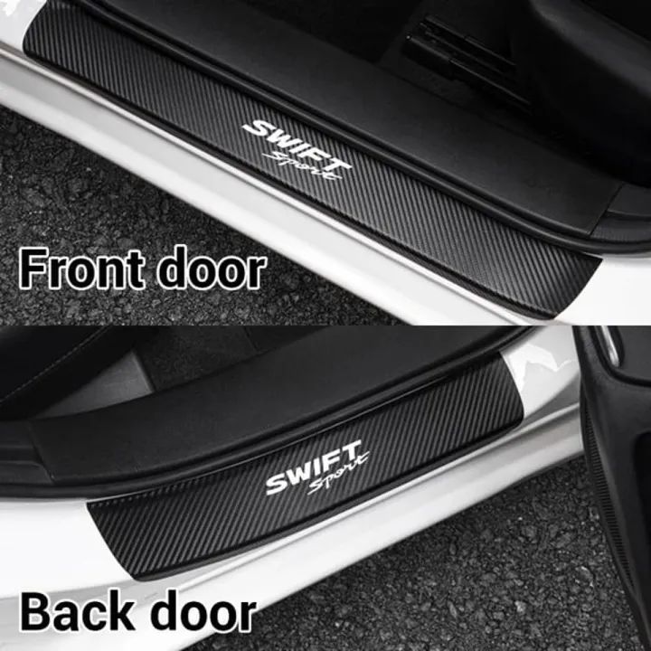 4Pcs Carbon Fiber Car Door Threshold Sticker For Suzuki Swift Jimny ...