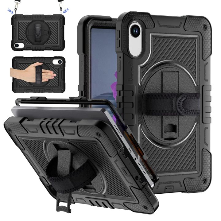 Tablet Cover Hand Strap Shoulder Strap 360 Rotatable Kickstand Protect ...