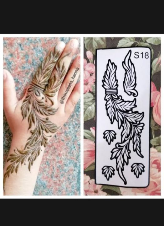 New Mehndi Design Henna stencil mehndi sticker AA | Daraz.pk