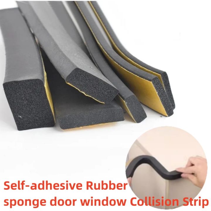 10M Self Adhesive Rubber Sponge Seal Strip Strong Single-sided Adhesive ...
