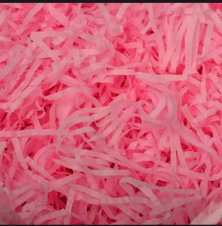 PINK Shredded Paper Color Filler Crinkle Cut Paper Shred Gift Basket ...