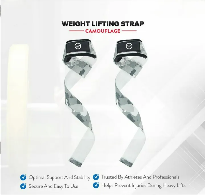 Weightlifting Straps (1 Pair) - Padded Wrist Support Wraps for Powerlifting, Bodybuilding, Gym ...