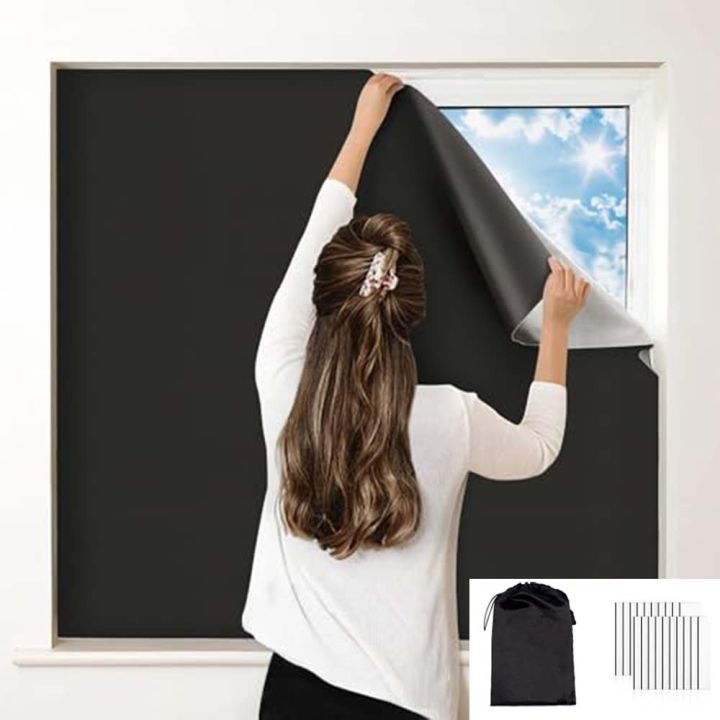 210D Removable Light Blocking Darkest Window Cloth DIY Total Blackout ...