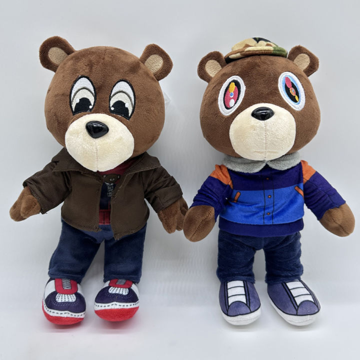 Kawaii Kanye Dropout Bear Teddy Bear Plush Toys Kanye West Graduation Soft Stuffed Home Room ...