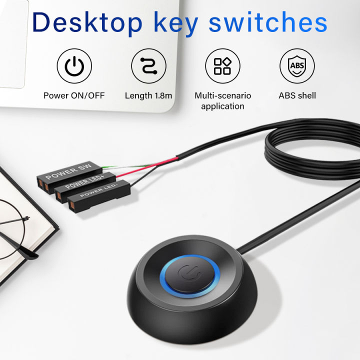 Pushbutton Desktop Computer Switch PC Motherboard External Start Power ...