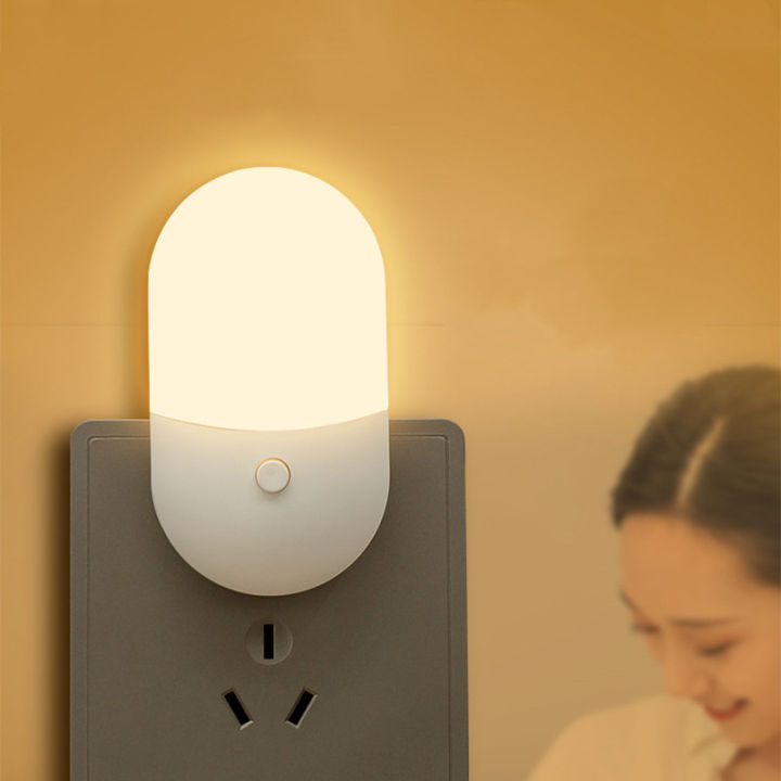 Led Mini Night Light Switch Plug-In Led Light Eye Protection Night ...