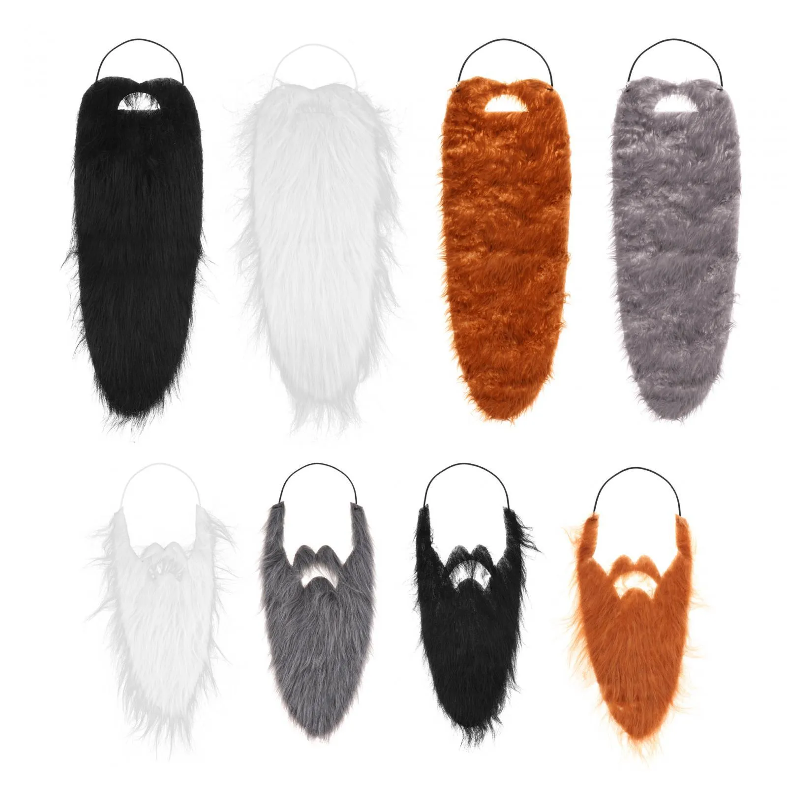 Fake Beard Dress up with Elastic Rope Facial Hair Cosplay Fake Mustache ...