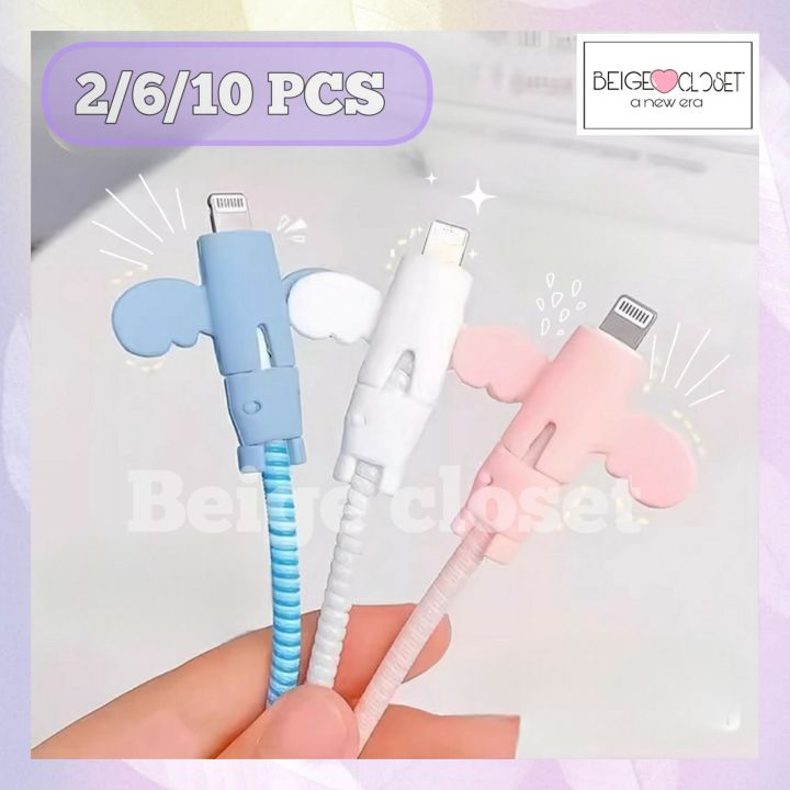2/6 Pcs Little Angel Data Cable Connector Protective Cover anti ...