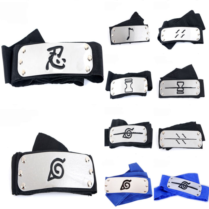 Anime Akatsuki Kakashi Uchiha Sasuke Headband Logo Cosplay Costume ...