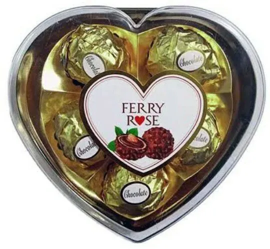 Ferry Rose Chocolates, 5 Pieces in a Box, Round Heart shap Chocolates ...
