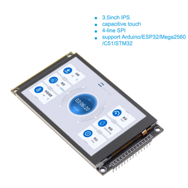 3.5 Inch IPS LCD Module 4-line SPI Capacitive Touchscreen 3.5" Display ...