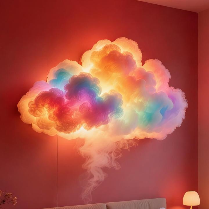 3D Thundercloud LED Light Music Sync DIYCotton Thunder Cloud Light ...