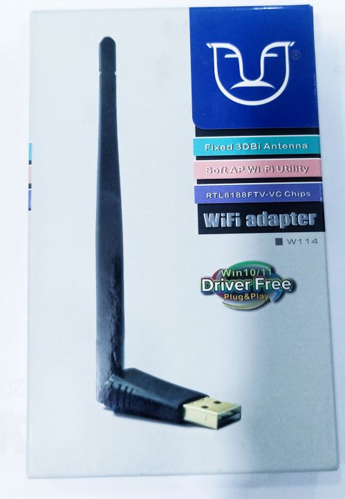 W114 USB WiFi Adapter | 300Mbps 802.11N | Realtek RTL8188FTV | 3dBi Antenna | Soft AP | Driver ...