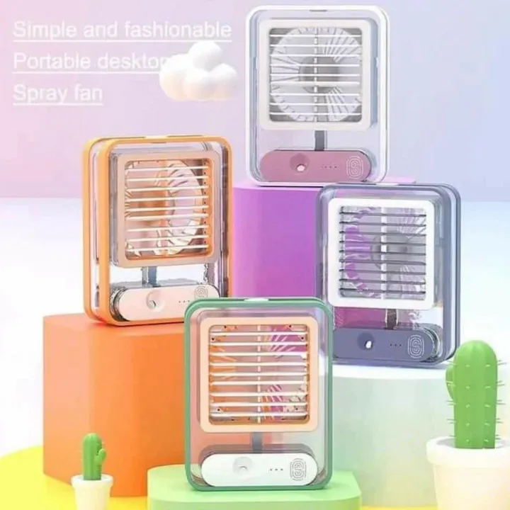 New Portable Rechargeable Water Spray Humidifier Fan with 3 Speeds ...