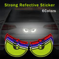 Reflective Safety & Anime-Inspired Car Stickers - Cartoon Devil Eyes ...