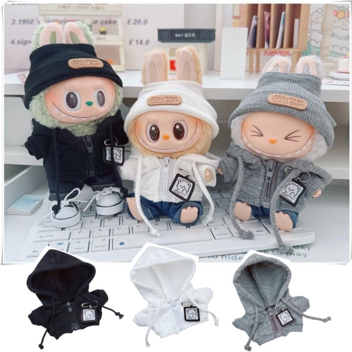 17cm Labubu Bear Casual Jacket Doll Clothes - Cute Plush Outerwear for ...