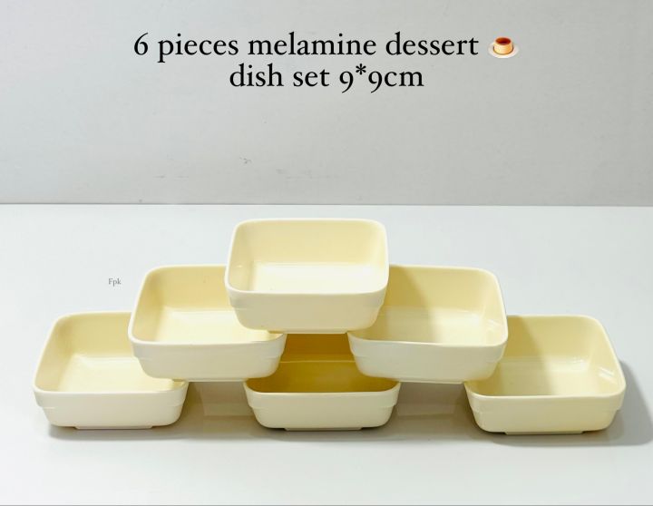 High Quality 6 pieces melamine dessert dish set 9*9cm | Daraz.lk