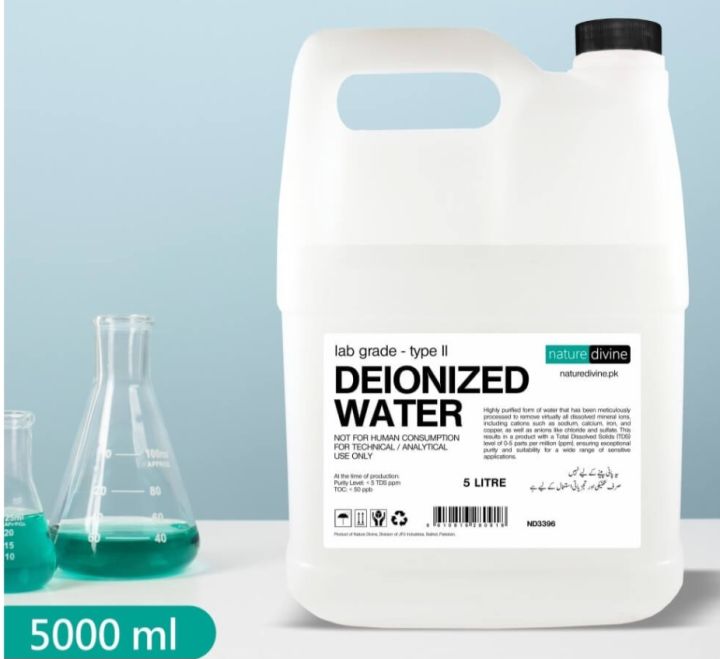 5 liter distilled ( deionised)water bottle | Daraz.pk