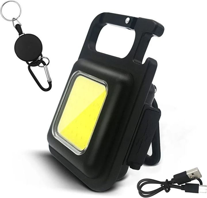 COB Rechargeable Key Chain Mini Flash Light | Daraz.lk