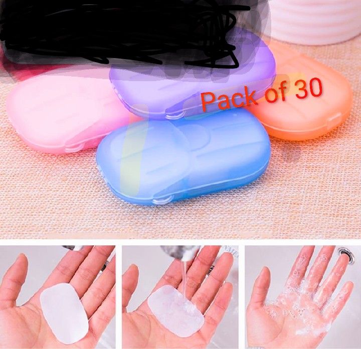 Portable Disposable Soap Paper Mini Portable Travel Soap Paper 20Sheets ...