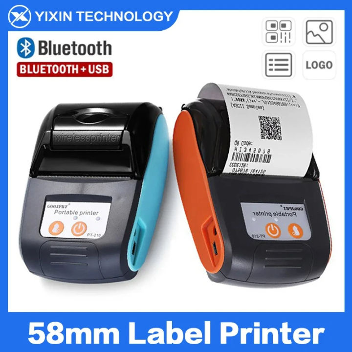 Mini 58mm Thermal Portable Receipt Wireless Ticket Printer Portable ...